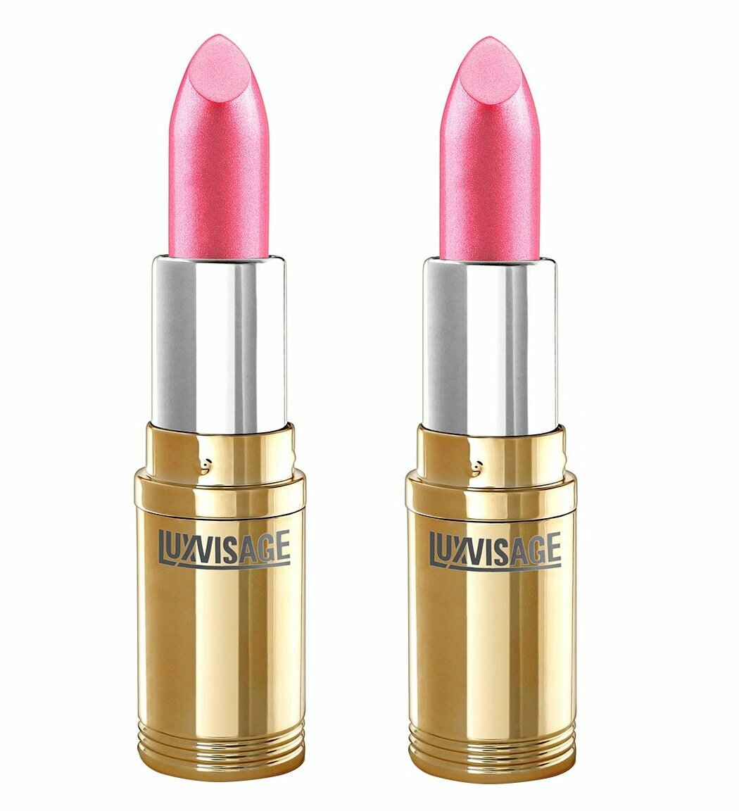 Помада для губ LuxVisage, тон 05 яркий жемчужно-розовый с шиммером - 2 штуки