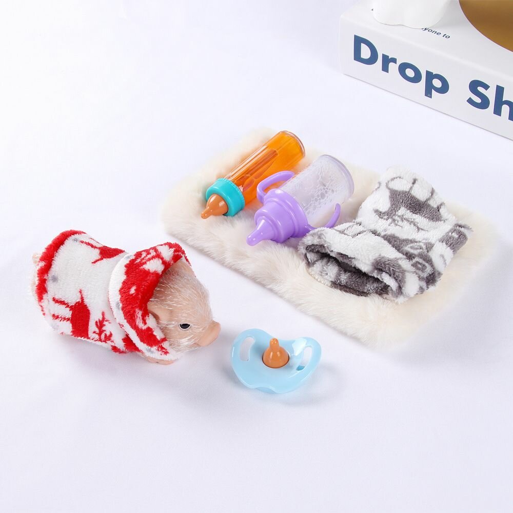 Силиконовая кукла Пятачок, Силиконовые игрушки реборн, Моделирование домашнего поросенка