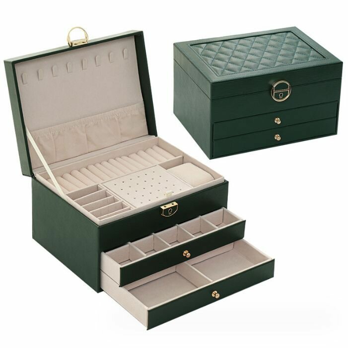 Ювелирная коробка, полнофункциональная, большая вместимость