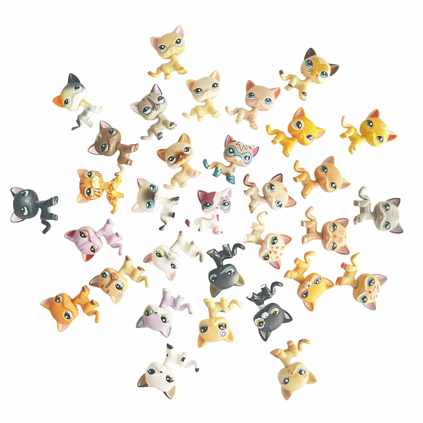 3 шт./компл LPS игрушки Littlest Pet Shop лпс стоечки стоячки,3 короткошерстные кошки, присланные случайным образом