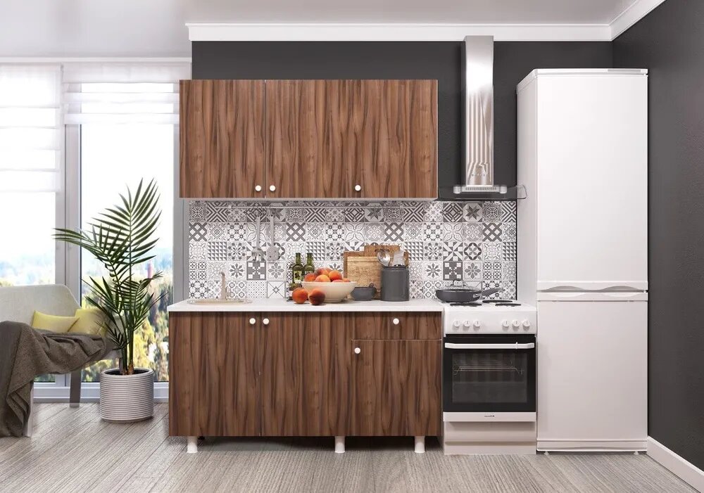 Кухня POINT 1500*2108*600 мм, Тьеполо, столешница в комплекте