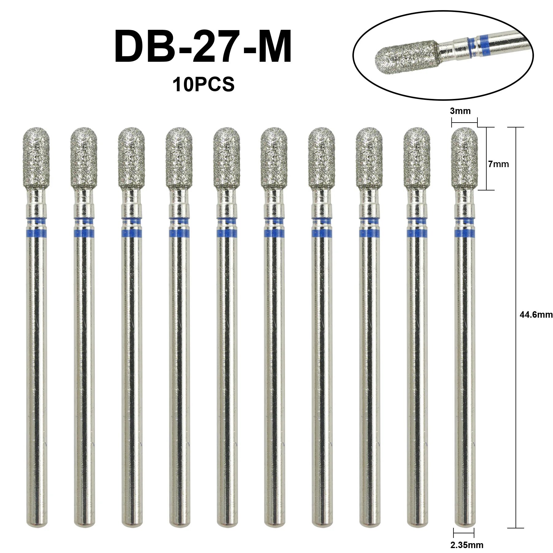 Набор фрез для ногтей из вольфрамового карбида, 10 шт.