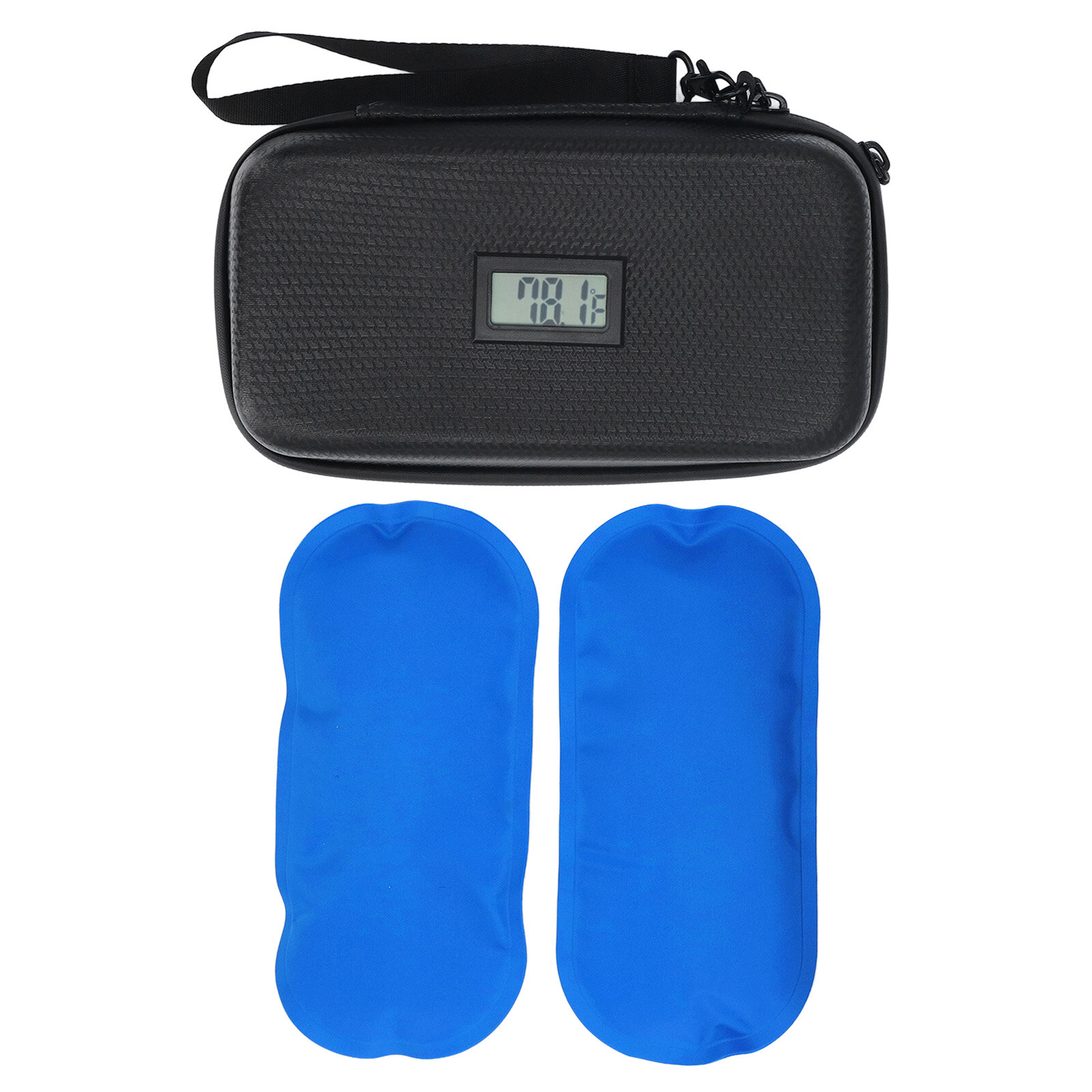 Дорожный футляр-холодильник для инсулина, миниатюрная дорожная сумка-холодильник для лекарств, портативный диабетический холодильник с дисплеем температуры и пакетами для льда для дома и путешествий