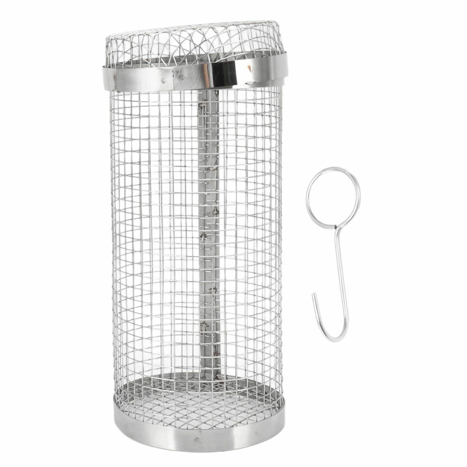 Корзина для гриля из нержавеющей стали, жаропрочная решетка для гриля 30 см/11,8 дюймов с крючком для кемпинга, вечеринки, готовки на открытом воздухе