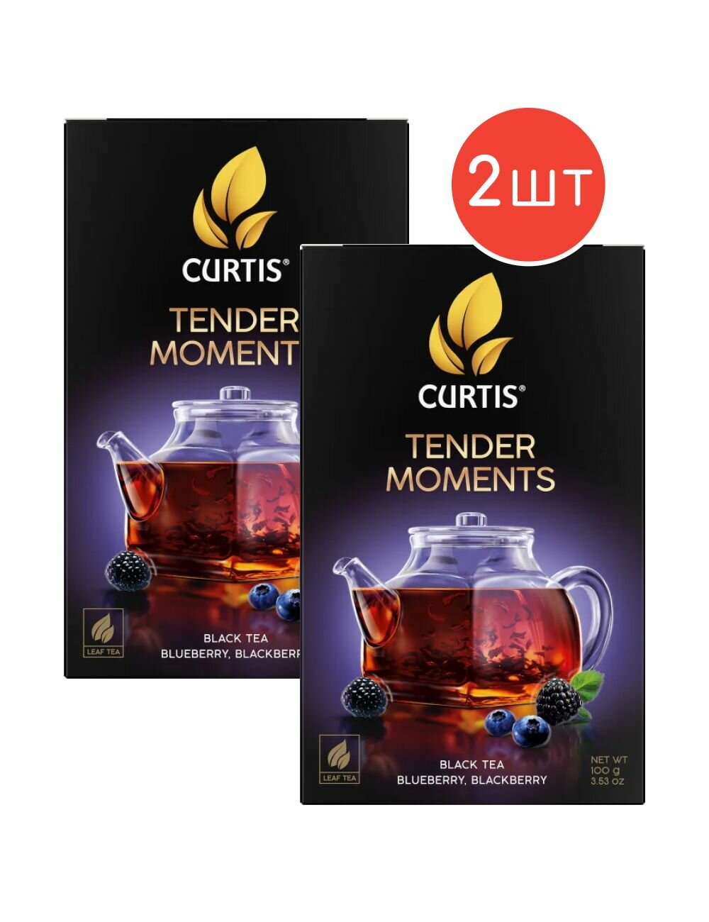 Чай черный Curtis Tender Moments листовой 100г 2шт