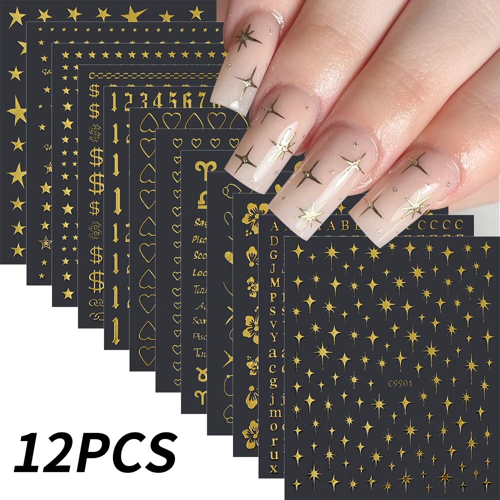 Наклейки для ногтей MAFANAILS Звезды, Цвет: NLS299-S1-2