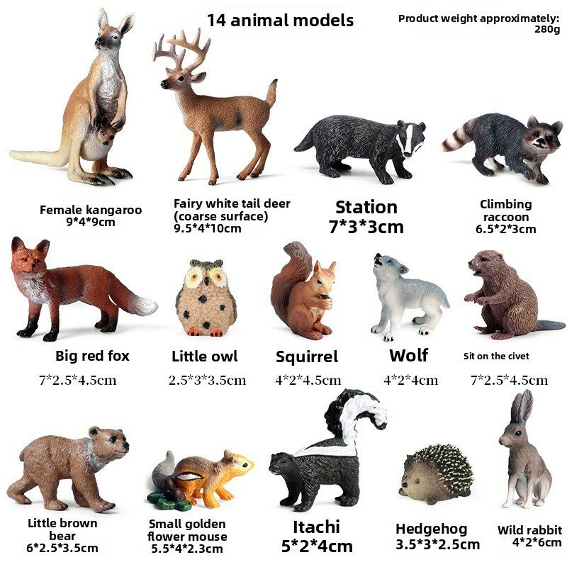 Набор фигурок диких животных для детей подарок украшение реалистичные пластиковые модели животных комплект 2