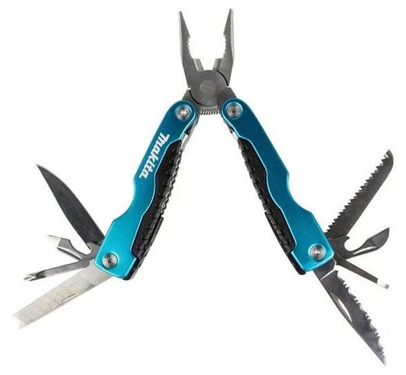 Мультитул Makita PGC-120040, многофункциональный, синий, 9 аксессуаров