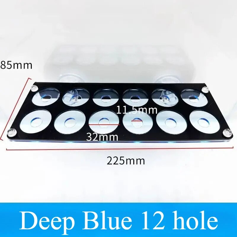 Аквариумная стойка для кораллов из акрила Синий, Sea Blue 12 hole