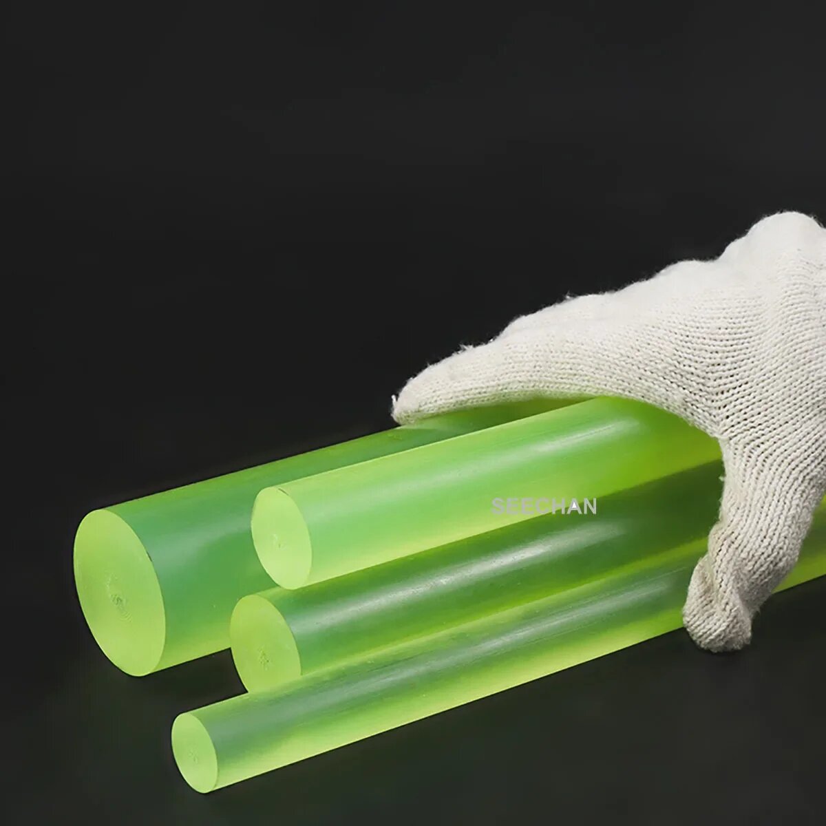 Желтые твердые полиуретановые стержни 500 мм 8x500mm