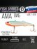 Воблер "Ама" Fish Games виб для ловли хищной рыбы, длина 75мм, 20г