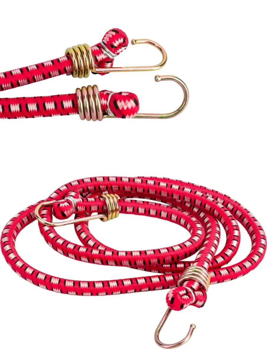 Резинка багажная 12мм х 1,5м метал. крючки 27014