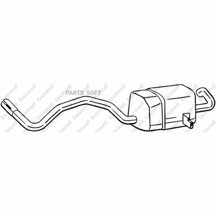 Глушитель RENAULT Megane (08-) задняя часть BOSAL от официального дистрибьютора, BOSAL, артикул 279565