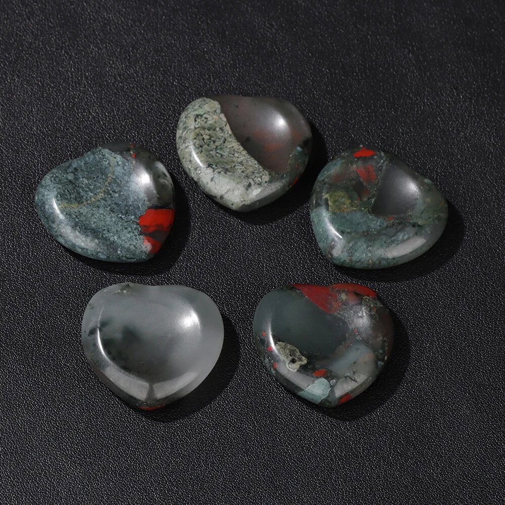 Камень для массажа сердце, агат, 30 мм, Цвет: NO.2 Agate