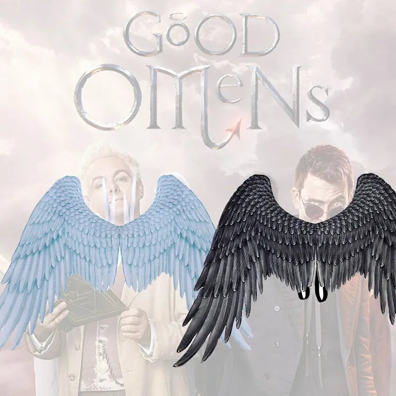Good Omens Косплей крылья Кроули и Азирафаль children couple