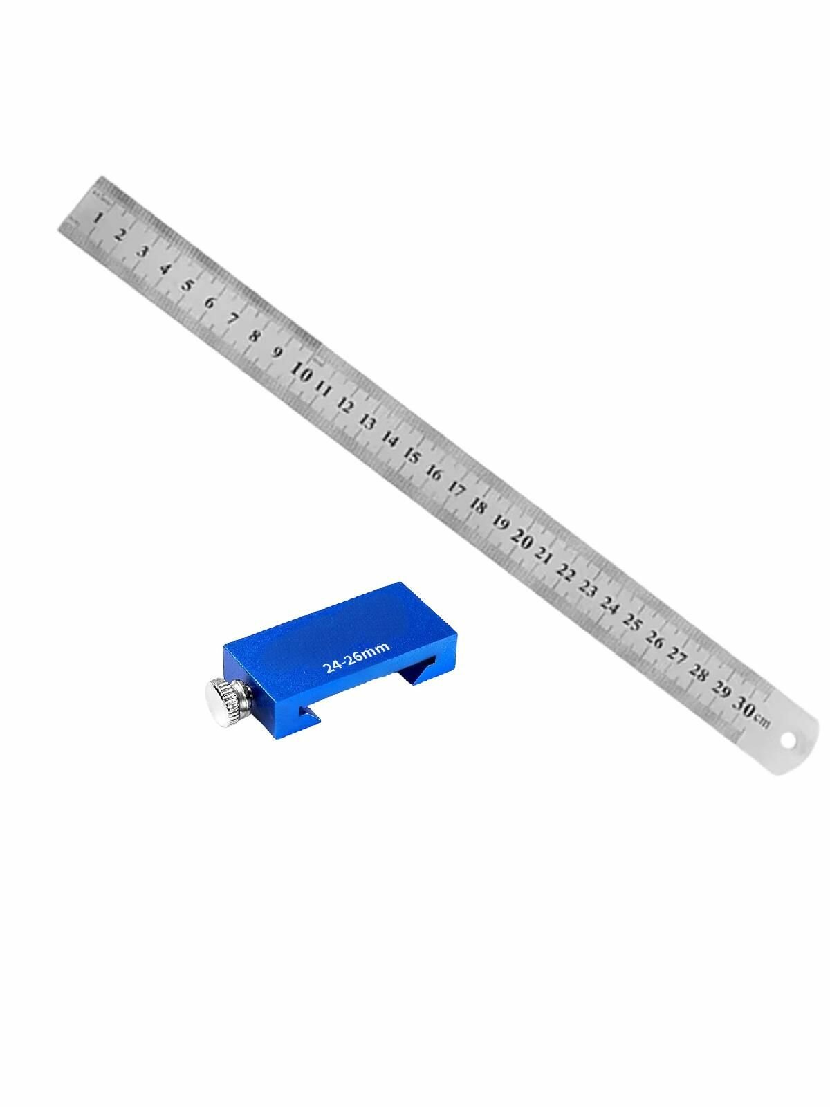 Принадлежности для инструментов, Стальная линейка для разметки древесины с блоком позиционирования-стальная линейка длиной 30 см