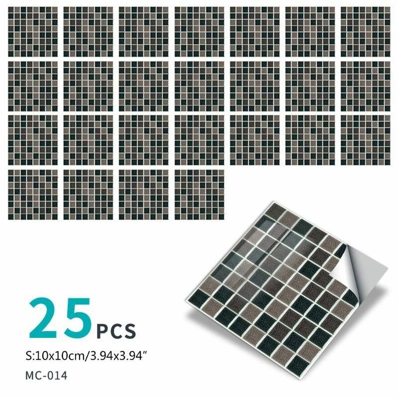 1 комплект из 25 штук, водонепроницаемые обои с мозаикой для кухни и ванной комнаты-small-MC-14