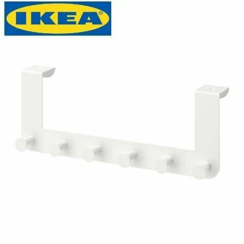 Вешалка энуддэн икеа (ENUDDEN IKEA), 35x13 см, вешалка на дверь, белая