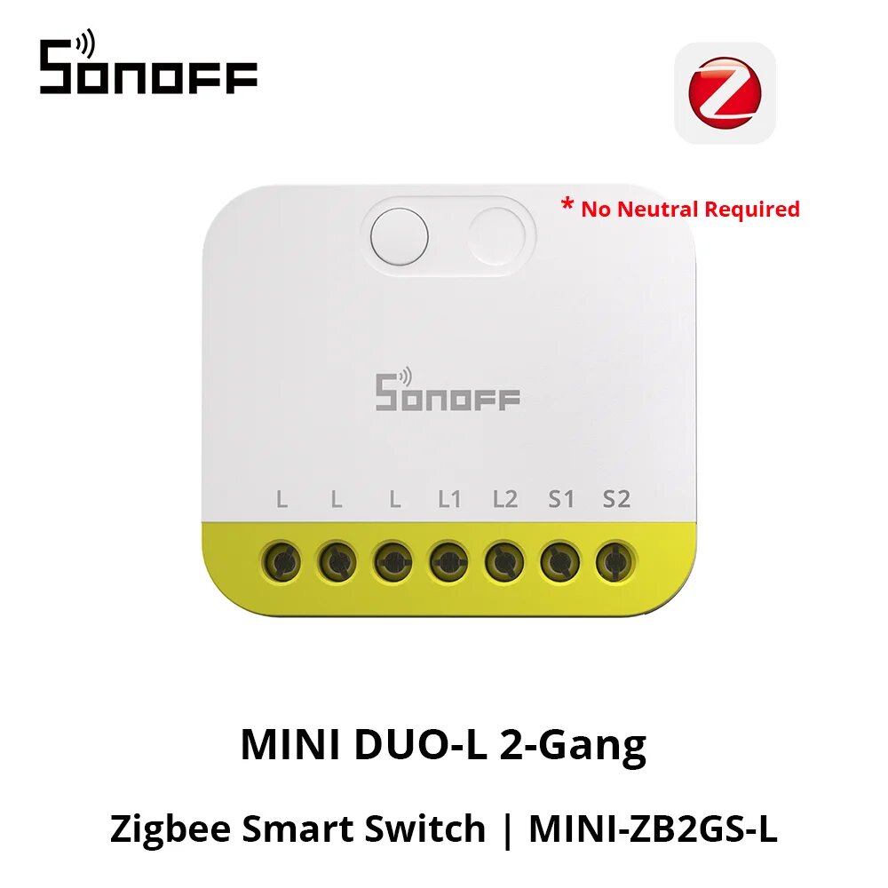 SONOFF MINI DUO-L 2-Gang Zigbee Smart Switch