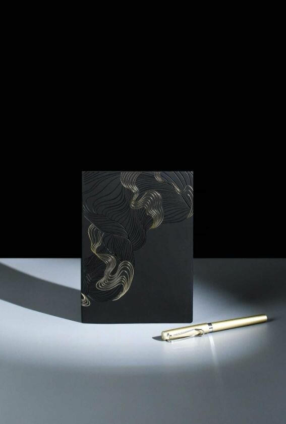 Ежедневник недатированный + ручка шариковая ESCALADA, Виннер черный А5, 120 л,