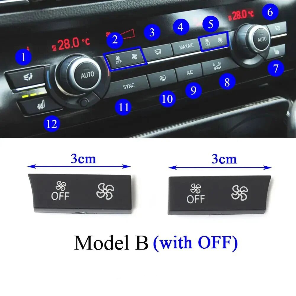 Крышка нагревателя для BMW 5/6/7 F10/F11/F01/F02/F06/F15, Model B