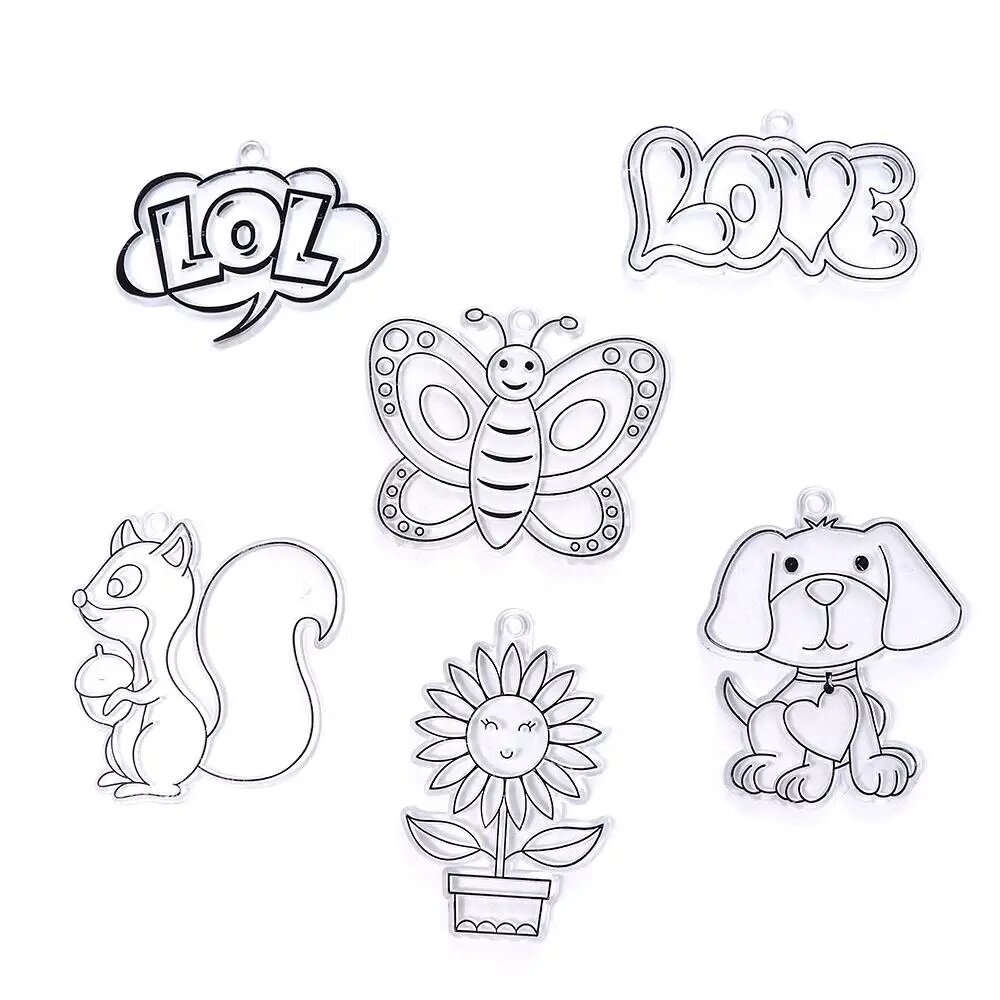 Игрушки для рисования окон, набор из 4/6/12 штук 6pcs butterfly