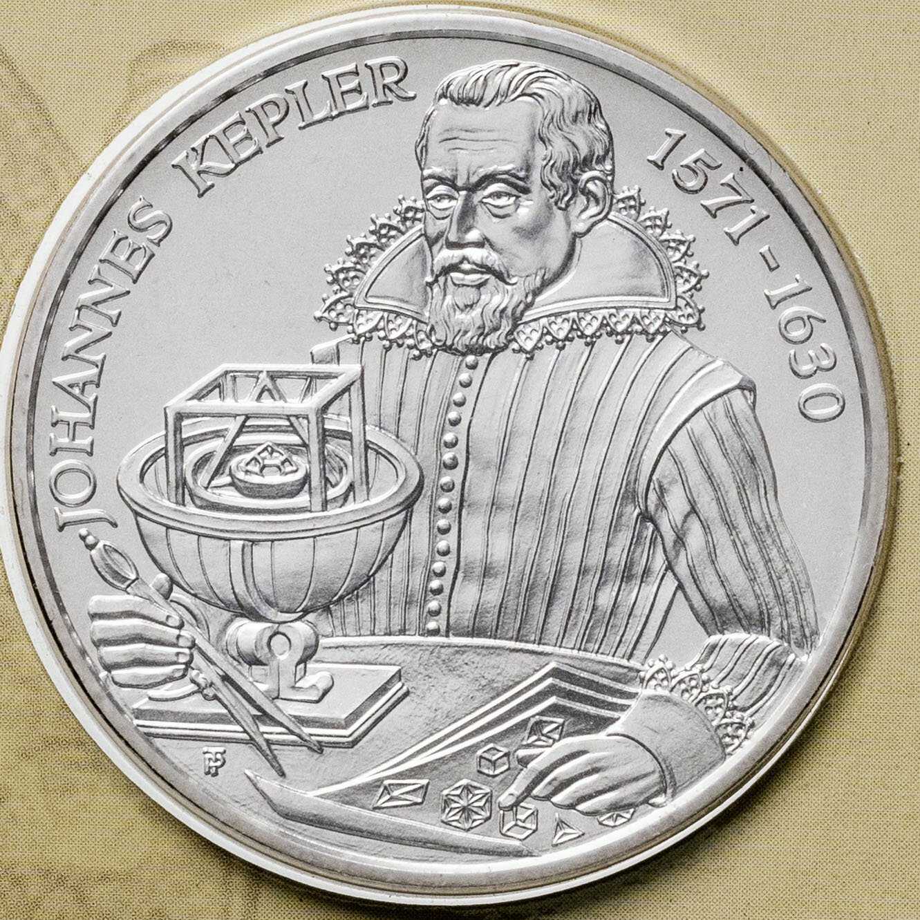 Австрия 10 евро 2002 "Замок Эггенберг - Иоганн Кеплер" BU в блистере, Серебро 925, в сохранности BUNC