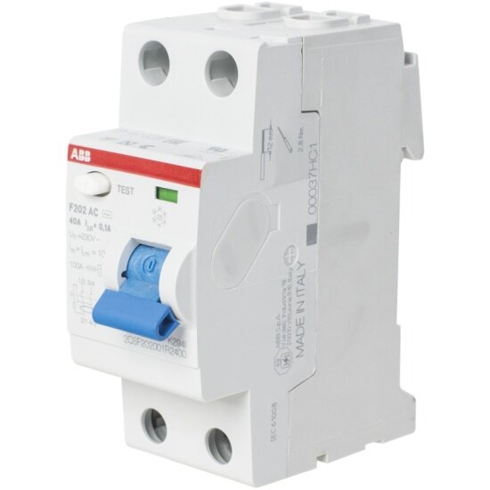 Устройство защитного отключения (УЗО) Abb 2p 40А 100мА тип AC F202 2CSF202001R2400
