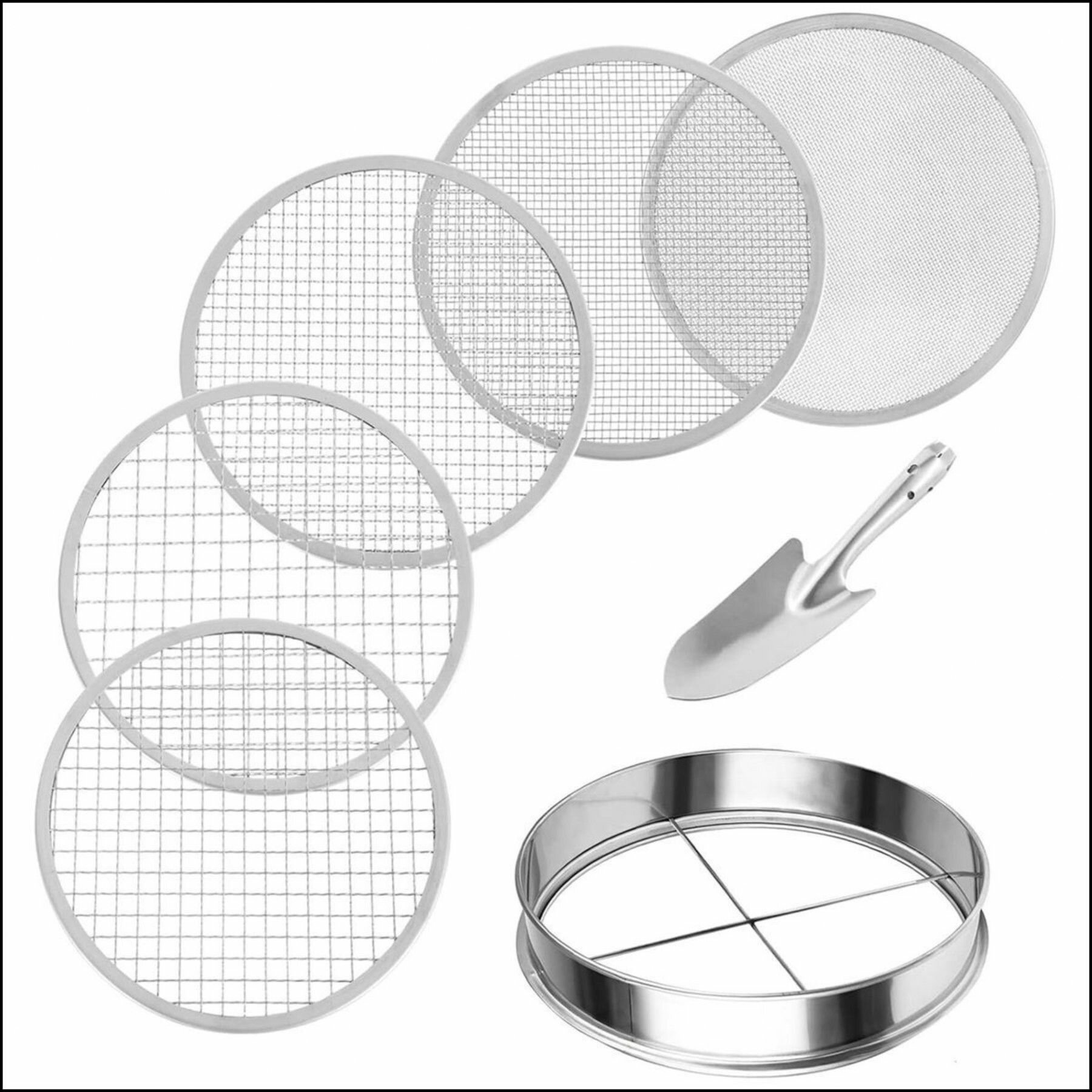 Эксклюзивный комплект сит из нержавейки для просева грунта в садоводстве