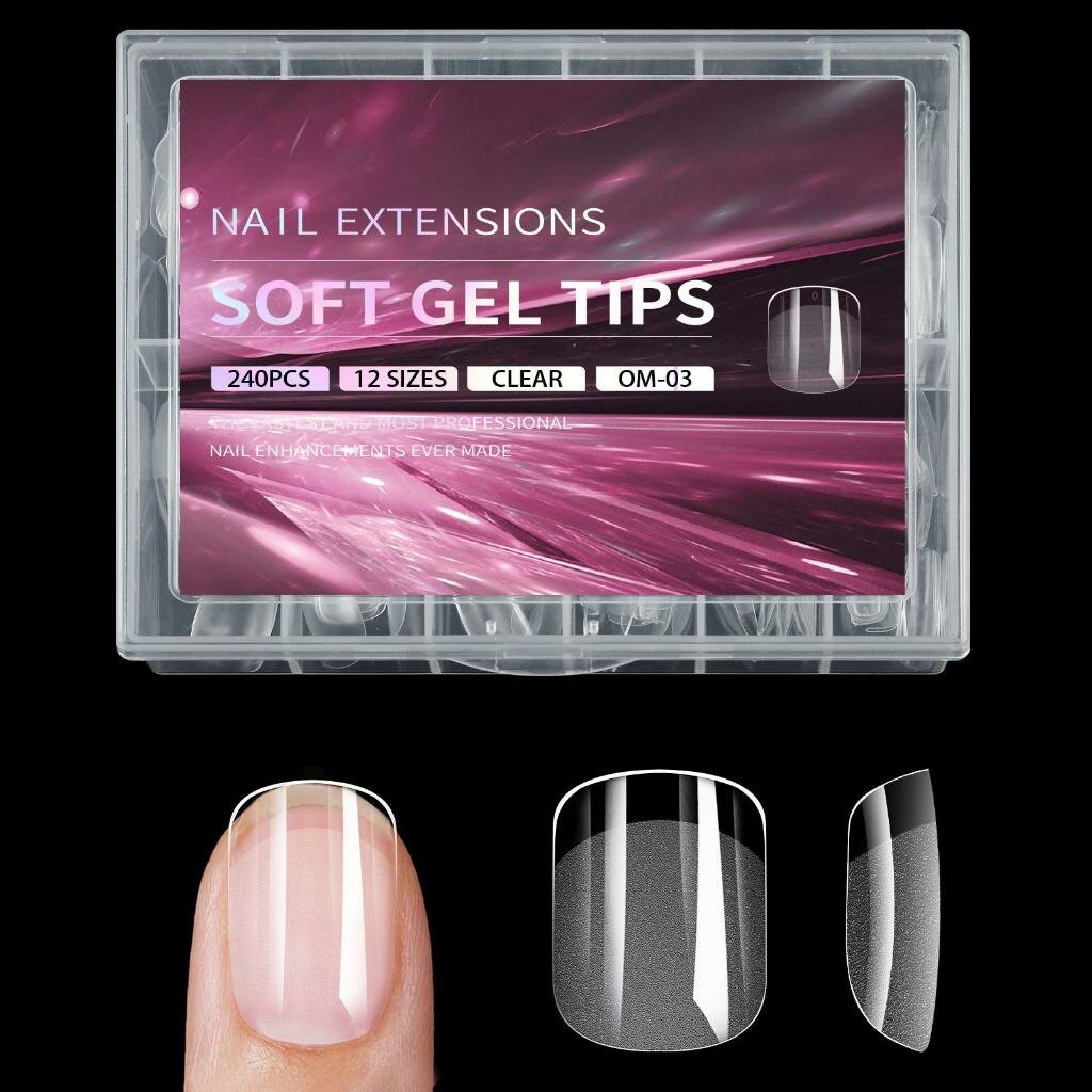 Акриловые накладные ногти миндальной формы, 240 шт, стиль3