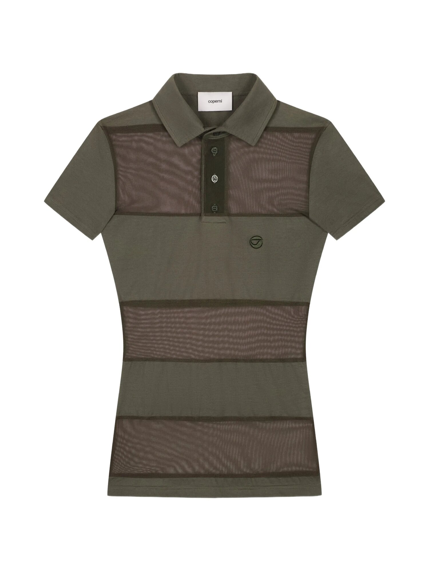 Рубашка Sheer striped button polo shirt