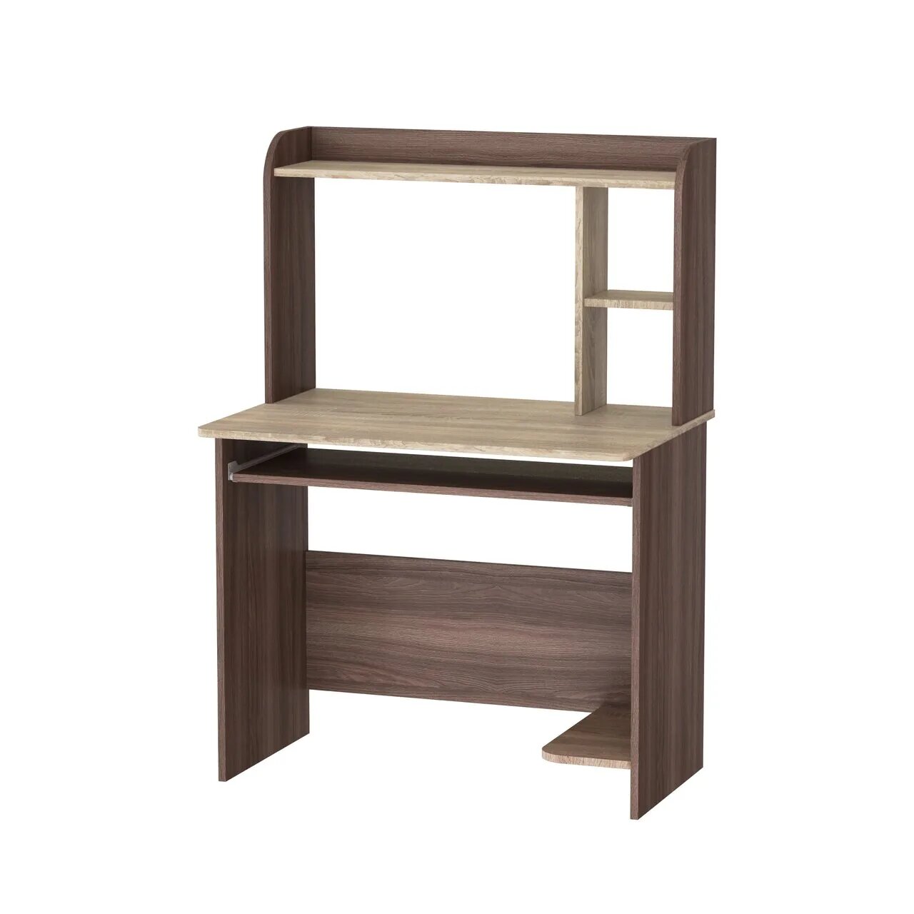 Стол компьютерный «Грета-2» с подставкой под системный блок, надстройкой, ЛДСП (Ясень темный/Дуб сонома) 90х60х130