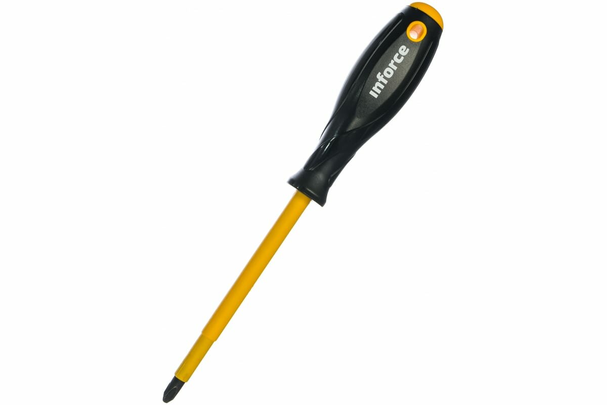 Inforce Диэлектрическая отвертка PH3x150 мм с изолированной рукояткой класс защиты II