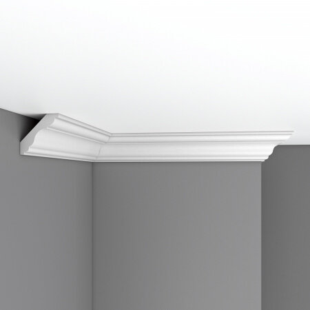 Плинтус Потолочный Гладкий Decomaster DP337 В60хШ62хД2400 мм / Коска.