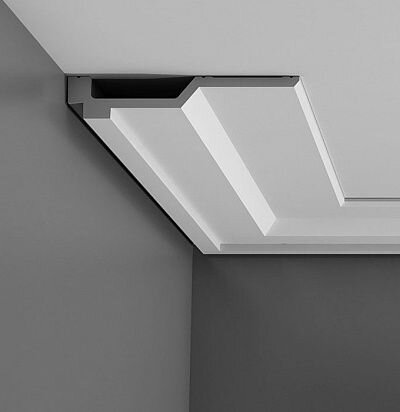 Карниз Гладкий Orac Decor С354 Д200xШ21.5xВ4 см Лепнина из Полиуретана / Орак Декор.