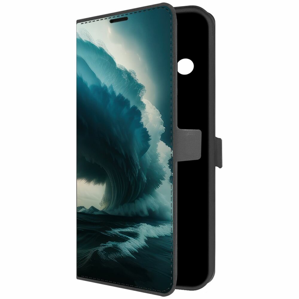 Чехол-книжка Krutoff Eco Book для Realme 11 Pro Торнадо (черный)