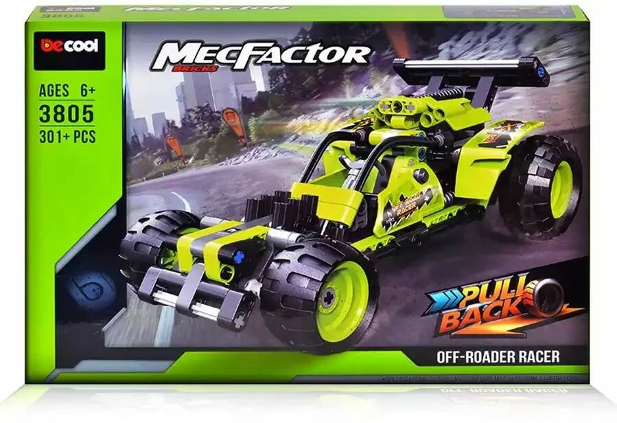 Конструктор Машина Багги с инерционным механизмом 301 дет. 3805