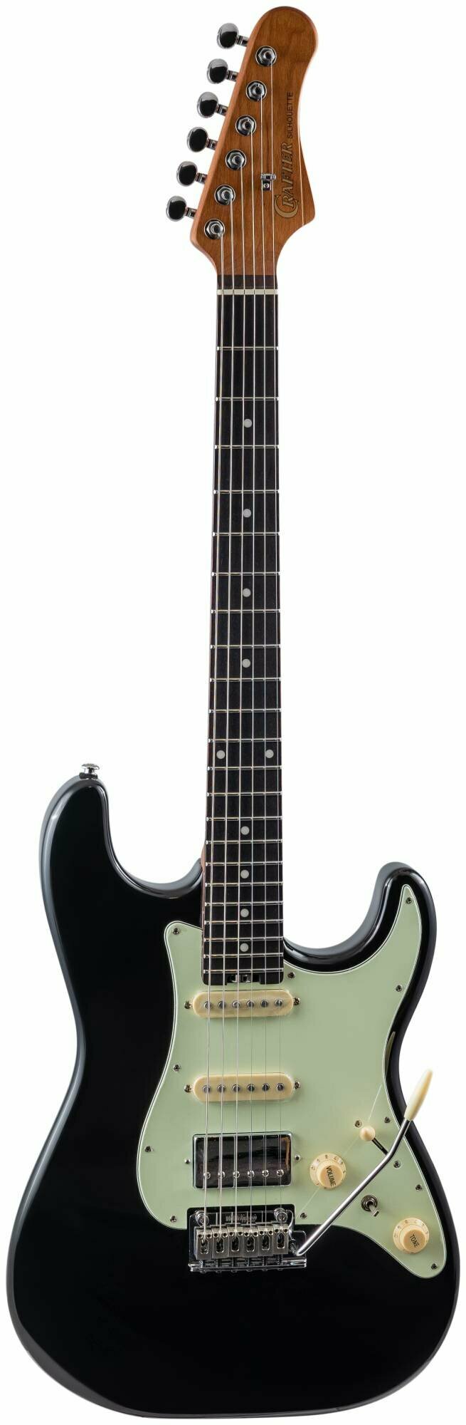 CRAFTER Charlotte (Silhouette) VVS RS Cosmic Black Электрогитара серия Q3