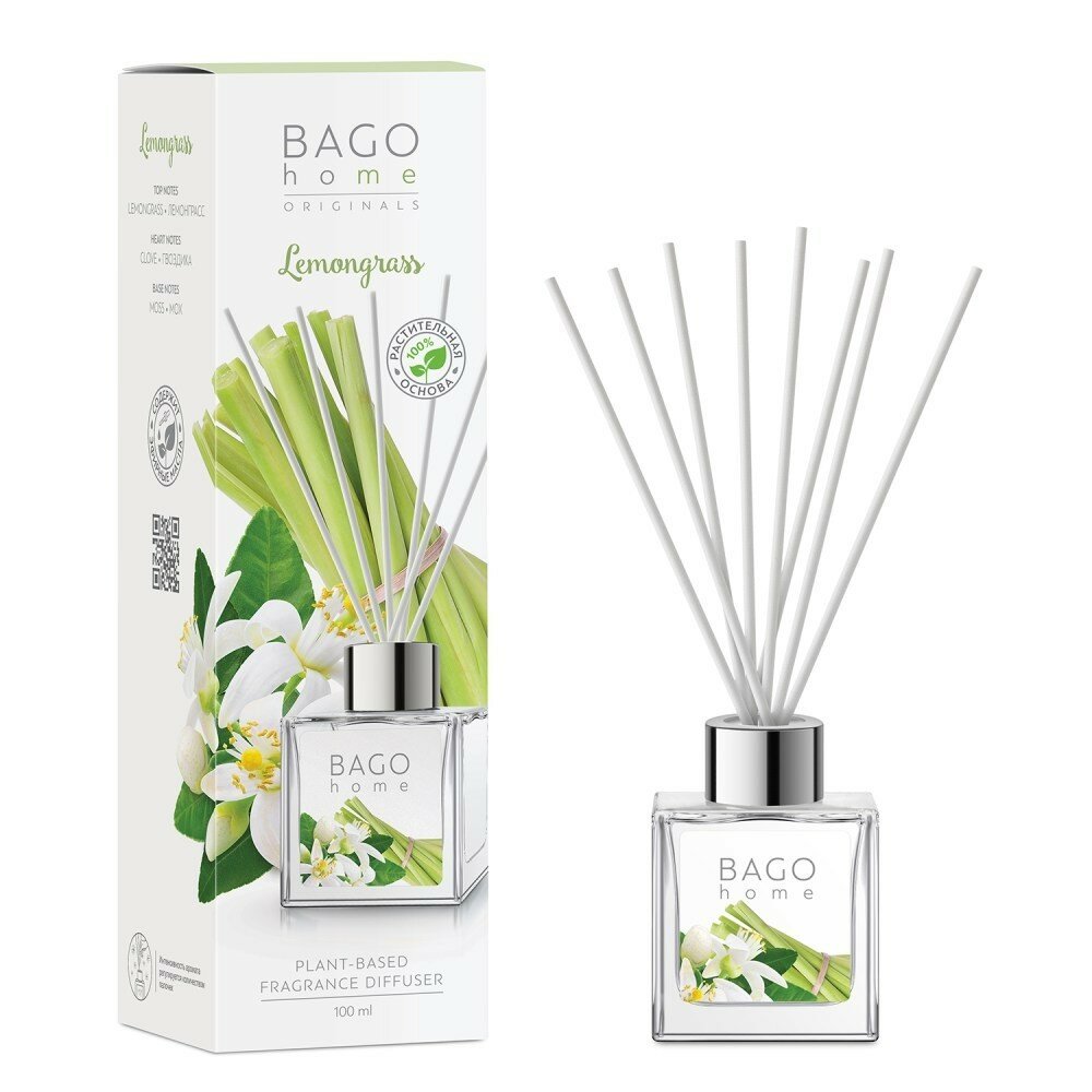 Лемонграсс BAGO home ароматический диффузор 100 мл