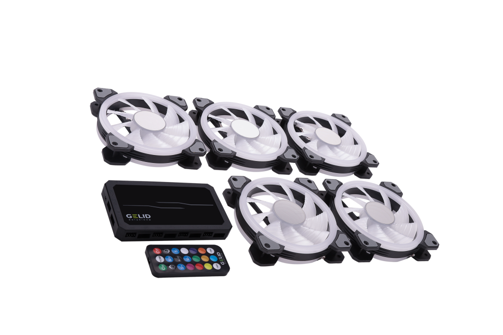 Вентилятор для корпуса GELID Amber 8 PRO + 5 Stella Infinity (RF-RGB-MP-02)