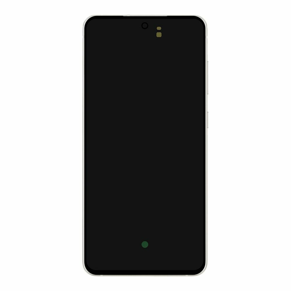 LCD дисплей для Samsung Galaxy S21 FE SM-G990 в рамке (белый)