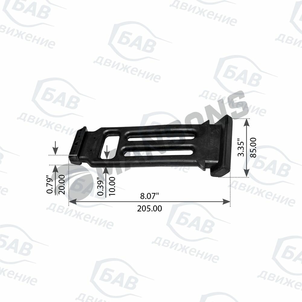 Ремень крепления заднего крыла Volvo FH12/FM12 (205*85) 900.343 MANSONS