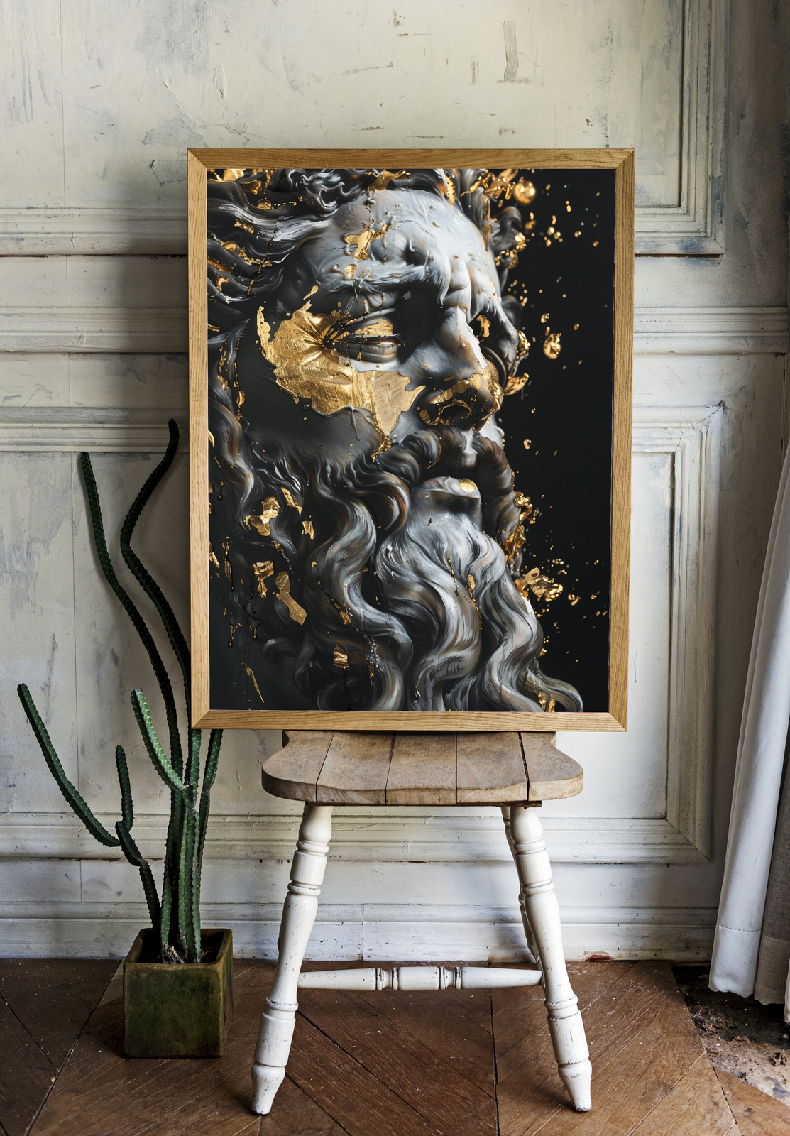 Постер "Зевс в золотых бликах" 50x70 см в подарочном тубусе