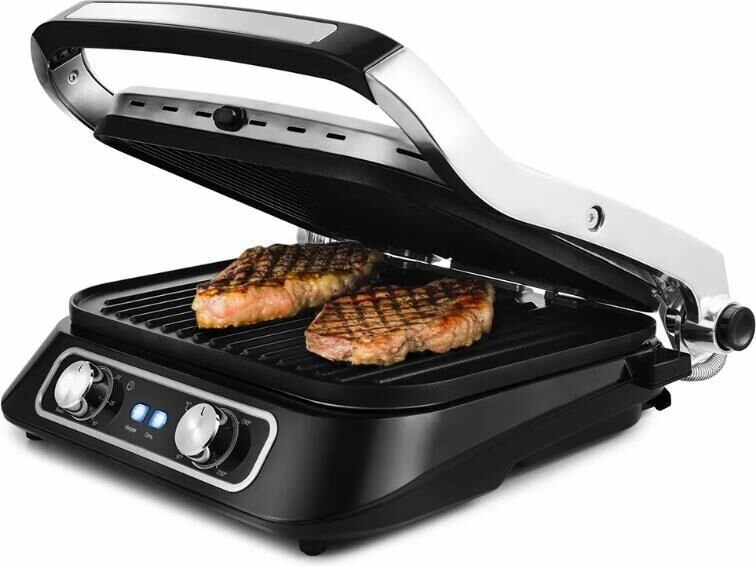 Электрогриль KITFORT KT-1652, черный/серебристый