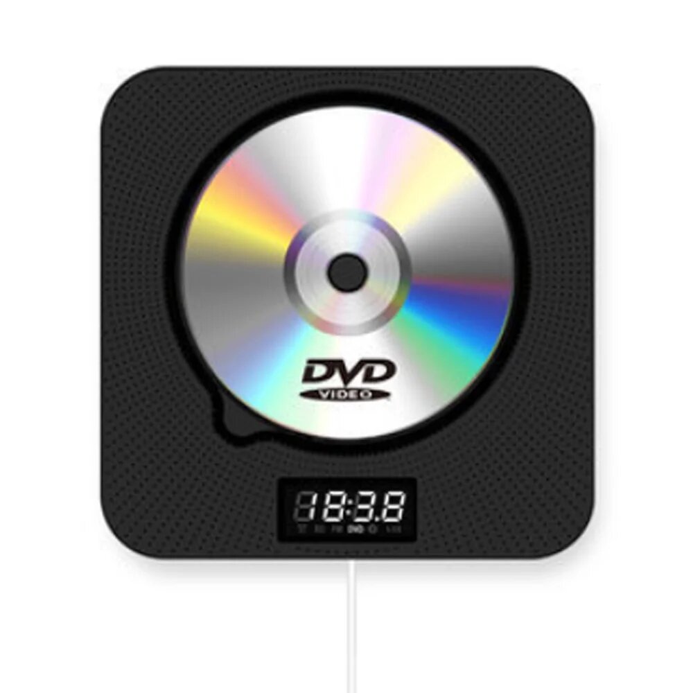 Настенный CD DVD-плеер с Bluetooth 5.0, выдвижным выключателем, пылезащитным чехлом, пультом дистанционного управления, ЖК-дисплеем, встроенными динамиками, портативный музыкальный проигрыватель с поддержкой FM-радио, CD/DVD/MP3/USB/AUX