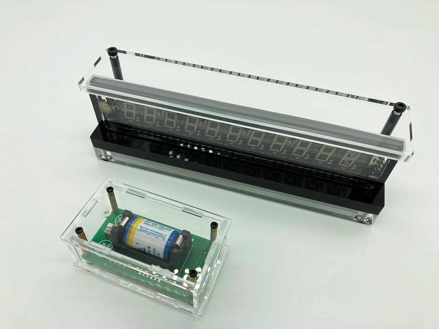 Часы DS3231 с прозрачным экраном, Type 1