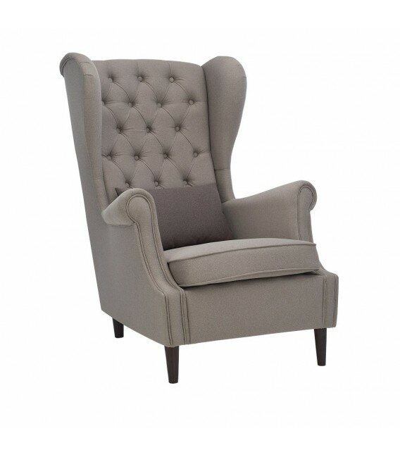 Кресло Leset Винтаж, ткань рогожка, Milos 09, компаньон Milos 20