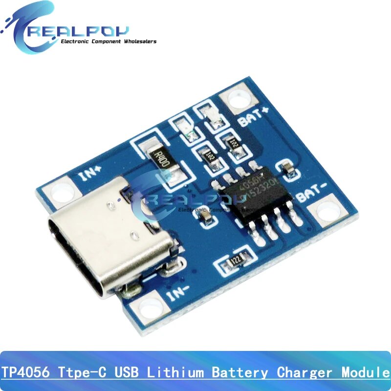 REALPOY TP4056 модуль зарядки аккумулятора 18650 TP4056 TYPE-C USB