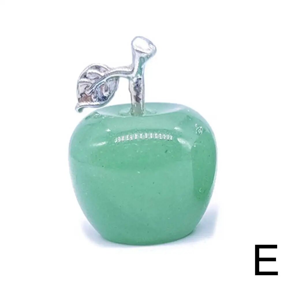 Статуэтка яблока из камня 12 цветов Изумрудный, 5