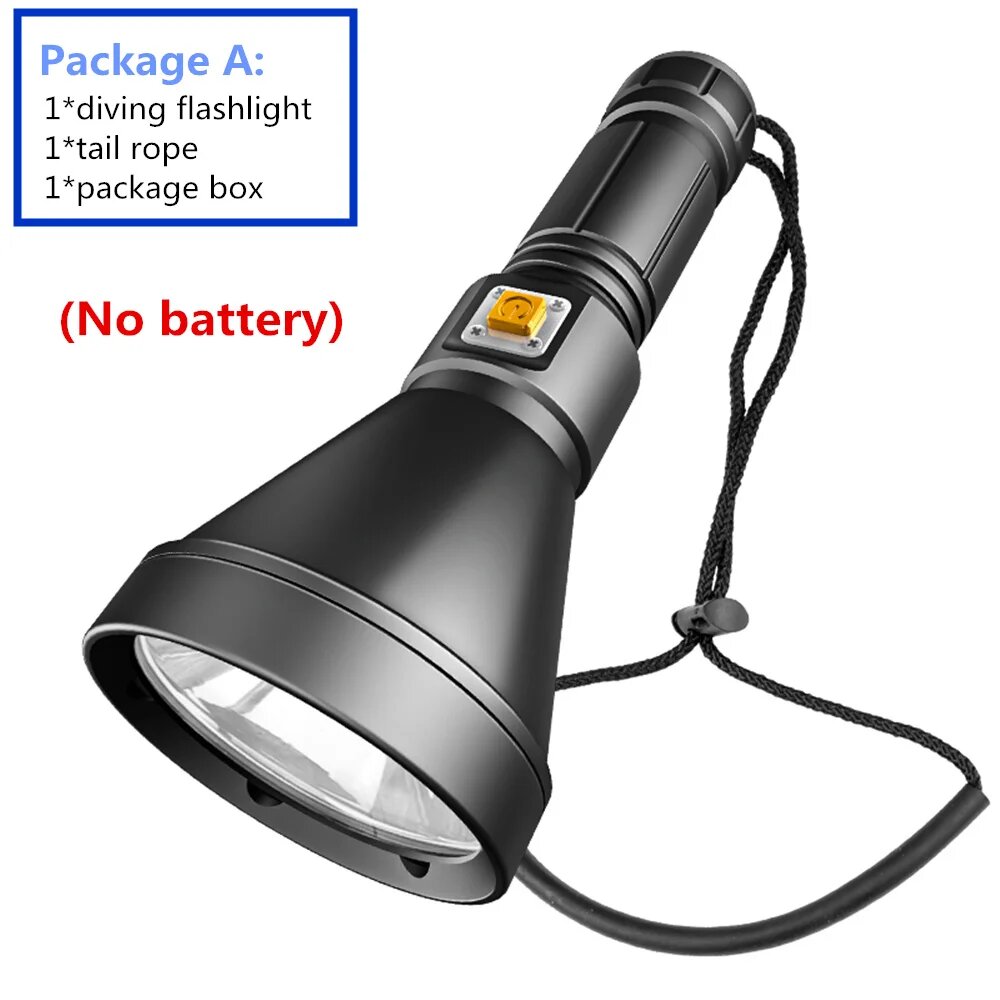 Профессиональный водонепроницаемый фонарик enjoydeal XHP90 1500 люмен NO BATTERY